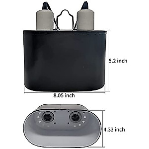 Dual Reptile Light Fixture Dual Deep Heat Lamps Light Fixture Dome Heat Lighting Lamp Combo Kit for Bearded Dragon Lguana Nake Turtle Tank E27(Does not Include Bulb)
