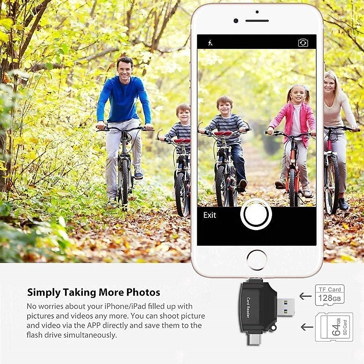 BoxWave Smart Gadget Compatible with Acer ConceptD 7 Ezel CC715-71-7163 (15.6 in) - AllReader SD Card Reader, microSD Card Reader SD Compact USB - Jet Black