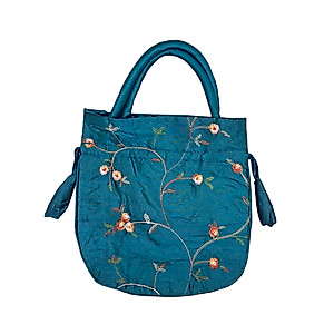 MIAO JIN 8 Pcs Large Silk Brocade Drawstring Jewelry Pouch Bag Retro embroidery Gift bag Hand Bags Pouch for Candy Wedding Party Presents Snacks & Jewelry