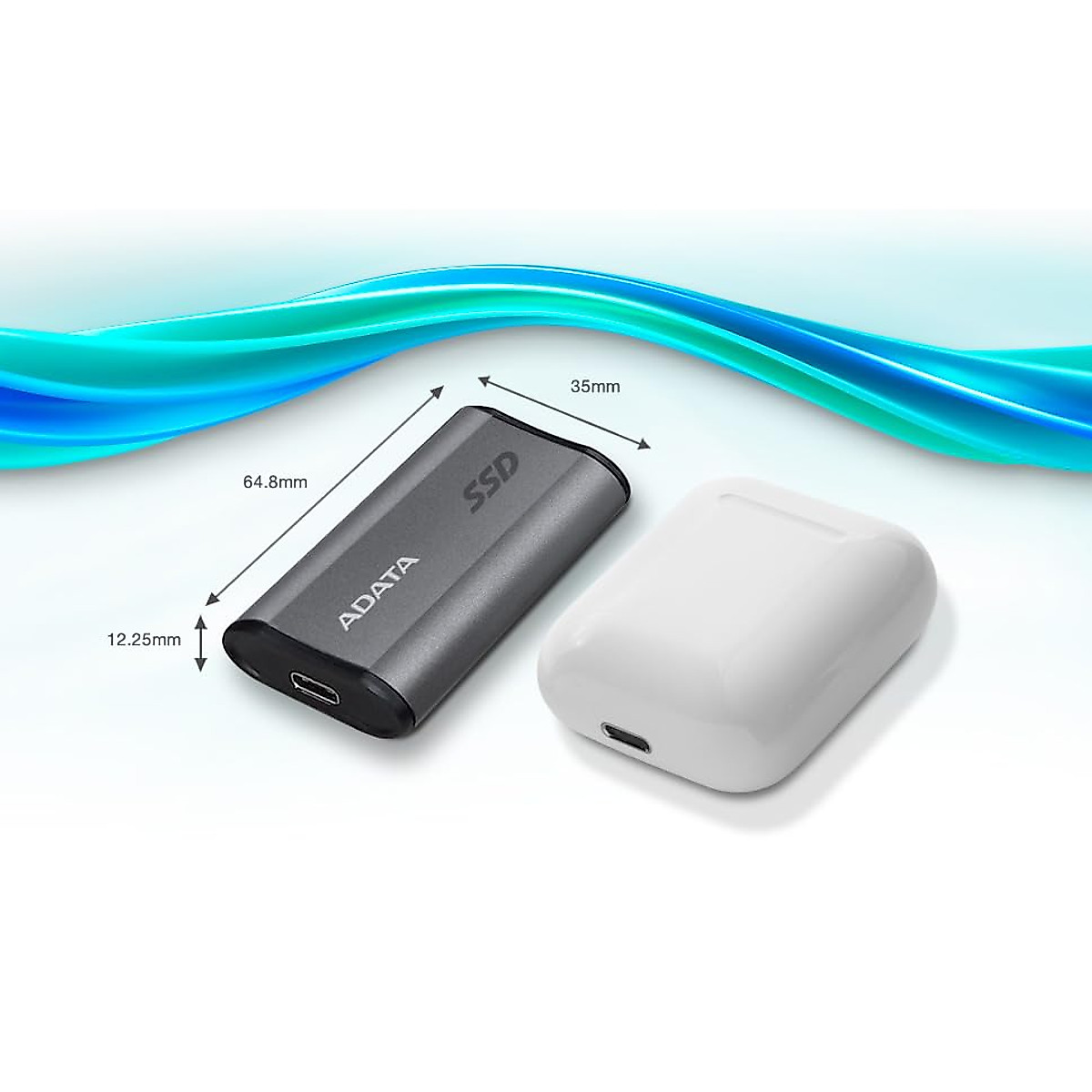 ADATA SE880 1TB - Up to 2000 MB/s- SuperSpeed USB 3.2 Gen 2x2 USB-C External Portable SSD Titanium (AELI-SE880-1TCGY)