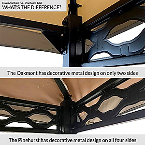 Garden Winds Replacement Canopy Top Cover for Oakmont Grill Gazebo - Riplock 350