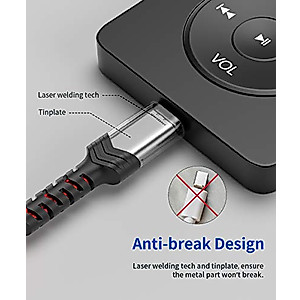 JSAUX Mini USB to Type C Cable, USB C to Mini USB 6.6FT Cable Charging Cord for GoPro Hero 3+, PS3 Controller, MP3 Player, Dash Cam, Digital Camera, GPS Receiver, PDAs and More Mini B Devices 2M/Red