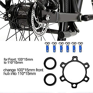 Bike Hub Conversion, Boost Adapter, Front Rear Boost Hub Conversion Adapter Front 100 * 15 to 110 * 15 Accessory(100 * 15 to 110 * 15)