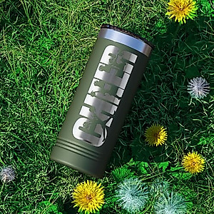 Cuptify Cheer Tumbler with Lid Laser Engraved on Army Green 22 oz Skinny Cup for Cheerleader Vacuum Insulated Birthday Gift for Cheerleading, Cheer Squad, Women
