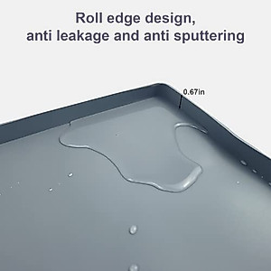 Under Sink Mat, Under Sink Mats for Kitchen Waterproof, 34" X 22" Silicone Under Kitchen Sink Mat, Non Slip Sink Mats Cabinet Protector Mat Suitable for Kitchen, Bathroom and Multiple Scenarios(Grey)