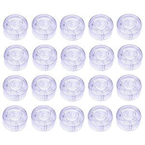 Jiayouy Guitar Effect Pedal Footswitch Toppers Foot Nail Cap Protection Cap for Guitar Effect Pedal Protection Cap 20PCS/Set (transparent)