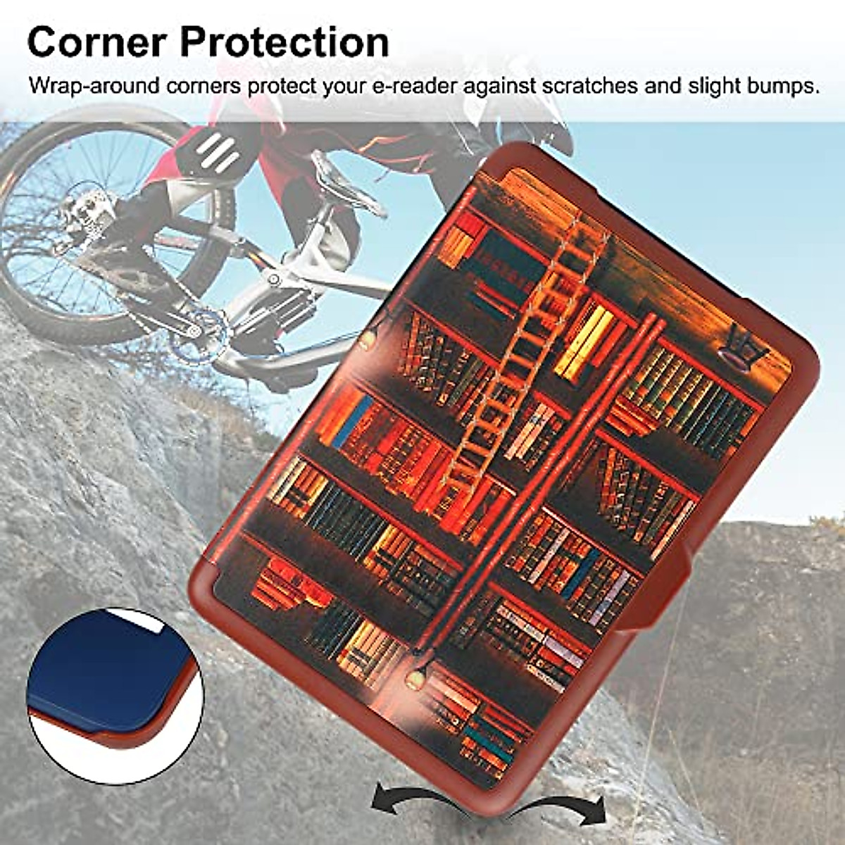 HGWALP Case for 6" All-New Kindle 11th Generation 2022 Release Only, Folio Ultra Slim PU Leather Cover with Auto Sleep and Wake, Protective Case for Kindle 2022-Library