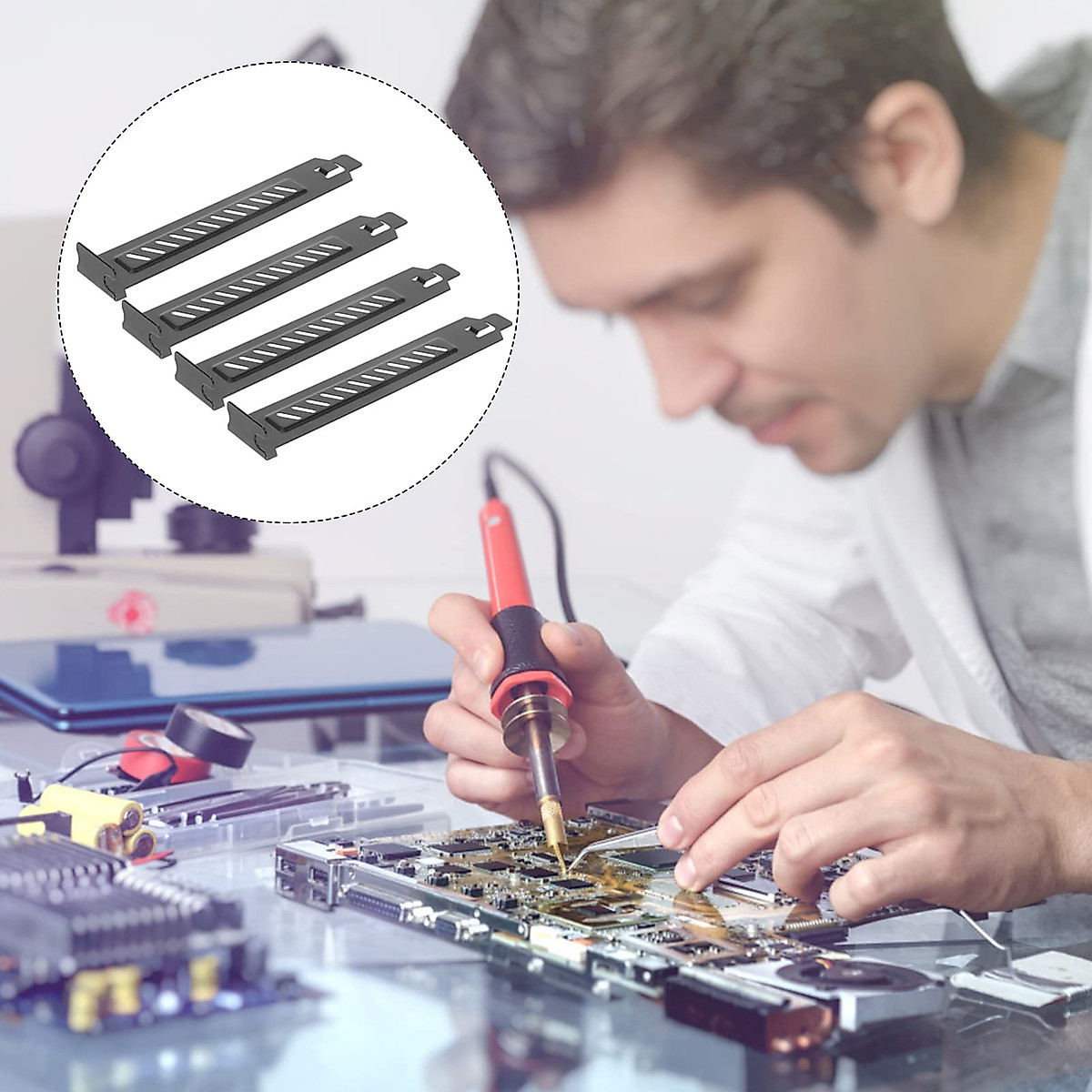 20pcs Graphics Card Bezel Pci Slot Blanking Plate Slot Cover for Computer Case Computer Chassis Block Pci Slot Cover Expansion Blank Plate Chassis Bits Block Vented Slot Cover