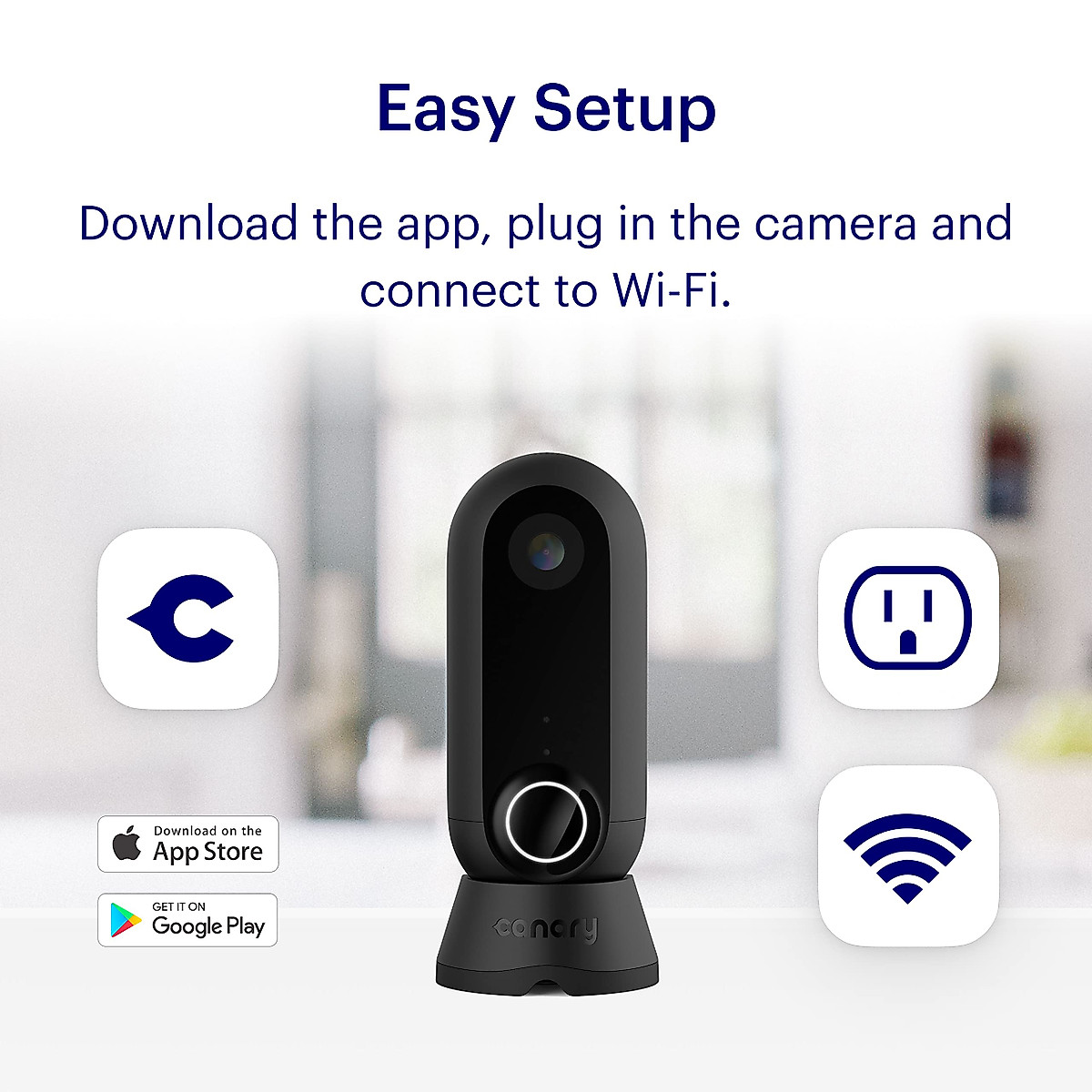 Canary Flex Outdoor Indoor Home Security Camera | Weatherproof, Wire-free or Plugged in, 2-Way Talk, Person Detection, Motion Alert, Works with Alexa, Google Assistant, Baby Monitor, WiFi IP