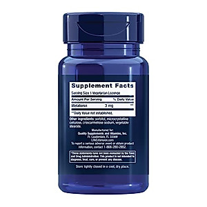 Life Extension Melatonin 3 mg Lozenges - Support Healthy & Restful Sleep, Immune Health & Circadian Rhythms - Melatonina Supplement - Non-GMO, Gluten-Free, Vegetarian - 60 Fast Dissolve Lozenges