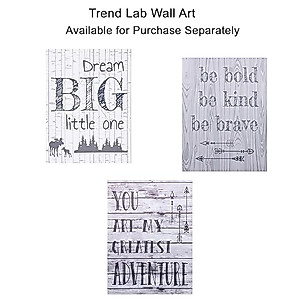 Trend Lab Lumberjack Moose 3 Piece Crib Bedding Set, Gender-Neutral Color Palette, Includes Quilt, Fitted Crib Sheet and Skirt