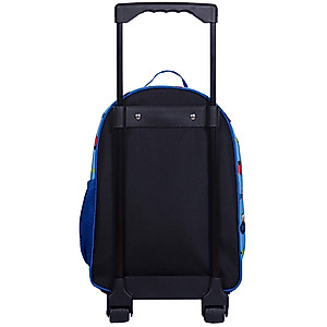 Wildkin Kids Rolling Luggage for Boys and Girls, Carry on Luggage Size is Perfect for School and Overnight Travel, Measures 16 x 12 x 6 Inches (Trains, Planes, and Trucks)
