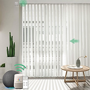 Yoolax Motorized Vertical Sheer Shade Compatible with Alexa (White)
