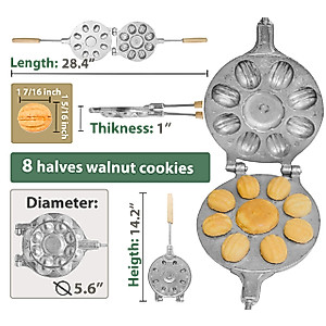 Walnut Cookie Mold Maker 8+1 flower - Walnut Cookie Maker - Oreshki Mold Maker - Орешница - Oreshki Maker - Oreshki Cookie mold - Walnut Cookie Form - Oreshnitsa Maker - Walnut Cookie Molds