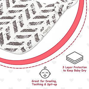 Regaroo - All-Around Waterproof Cotton-Lined Baby Bibs, Baby Essentials for Baby Clothes Protection, Unisex Baby Stuff, Baby Products, Natural and Rustic (5-Pack)