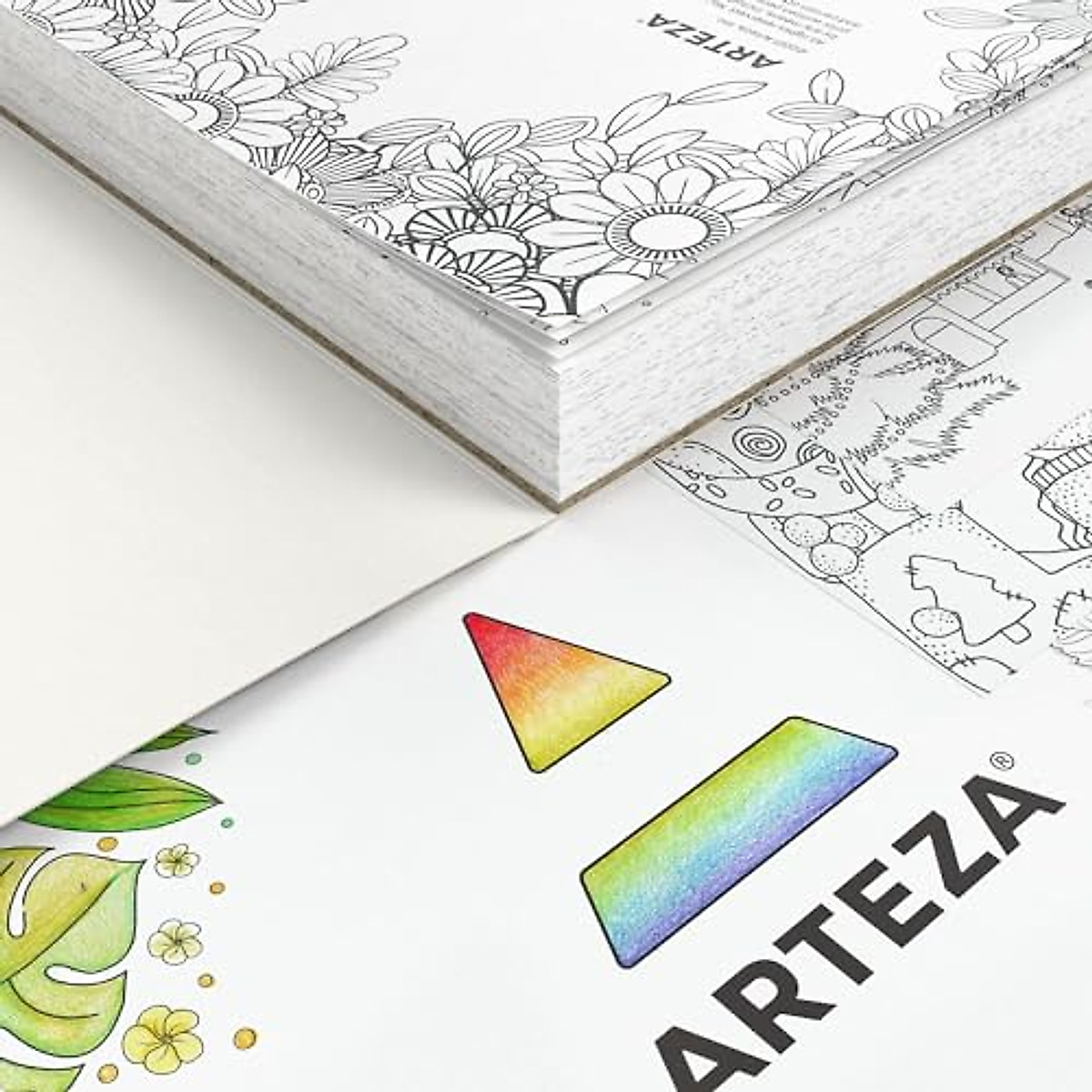 ARTEZA Adult Coloring Book, 4 Seasons Theme, 120 Sheets, 9x9 Inches Coloring Pages, 100 lb Paper