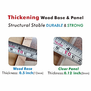 ZzHobbiEs Clear Display Case with Openable Door & Ladder, 3 Tiers Panoramic Display Dustproof Protection for Collectibles, Action Figures, Mini Figurines(3 Tier(Ladder): 8.6x7/ H9.2 in)