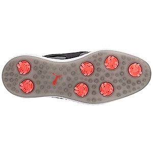 PUMA GOLF Men's Ignite Pwradapt Caged Golf Shoe, Quiet Shade-Bronze-Puma Black, 10 M US