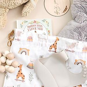 Gather & Knot Drawstring Gift Bags | 20" Large 12" Small | Premium Canvas | Reusable Fabric Wrap for Baby Shower, Neutral Gender Reveal, Kid Birthday | Boho Toy