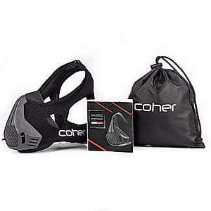 coher Workout Mask Breathing Mask for Men and Women - Adjustable Resistance Levels - Increase Lung Capacity and Endurance - Ideal for Jogging, Sports, Cycling, Fitness