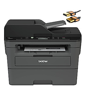 Brother DCP-L25 50DW Series Wireless Monochrome All-in-One Laser Printer - Print Copy Scan - Mobile Printing - Auto Duplex Printing - Up to 36 ppm - Up to 250 Sheets/Tray - ADF + HDMI Cable