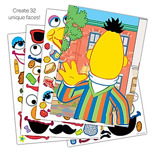 Sesame Street Create-A-Face Sticker Pad | Sesame Street Stickers & Pad | Includes 200+ Stickers | Officially Licensed