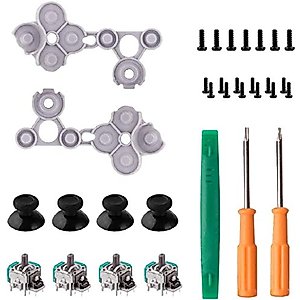 3D Analog Joystick Thumb Stick Sensor Gamepad Thumbstick Replacement Part for Xbox One Controller with Tools (4 Packs)