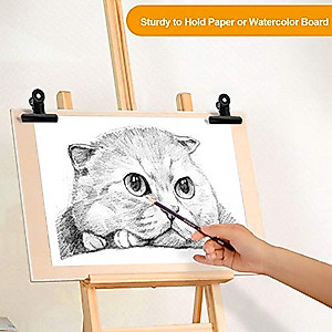 Coideal 12 Pack Large Black Bull Binder Paper Clips, Metal Hinge Clip File Clamps for Crafts, Food Bags, Drawing, Photo at Home Kitchen Office (2 1/2 Inch)