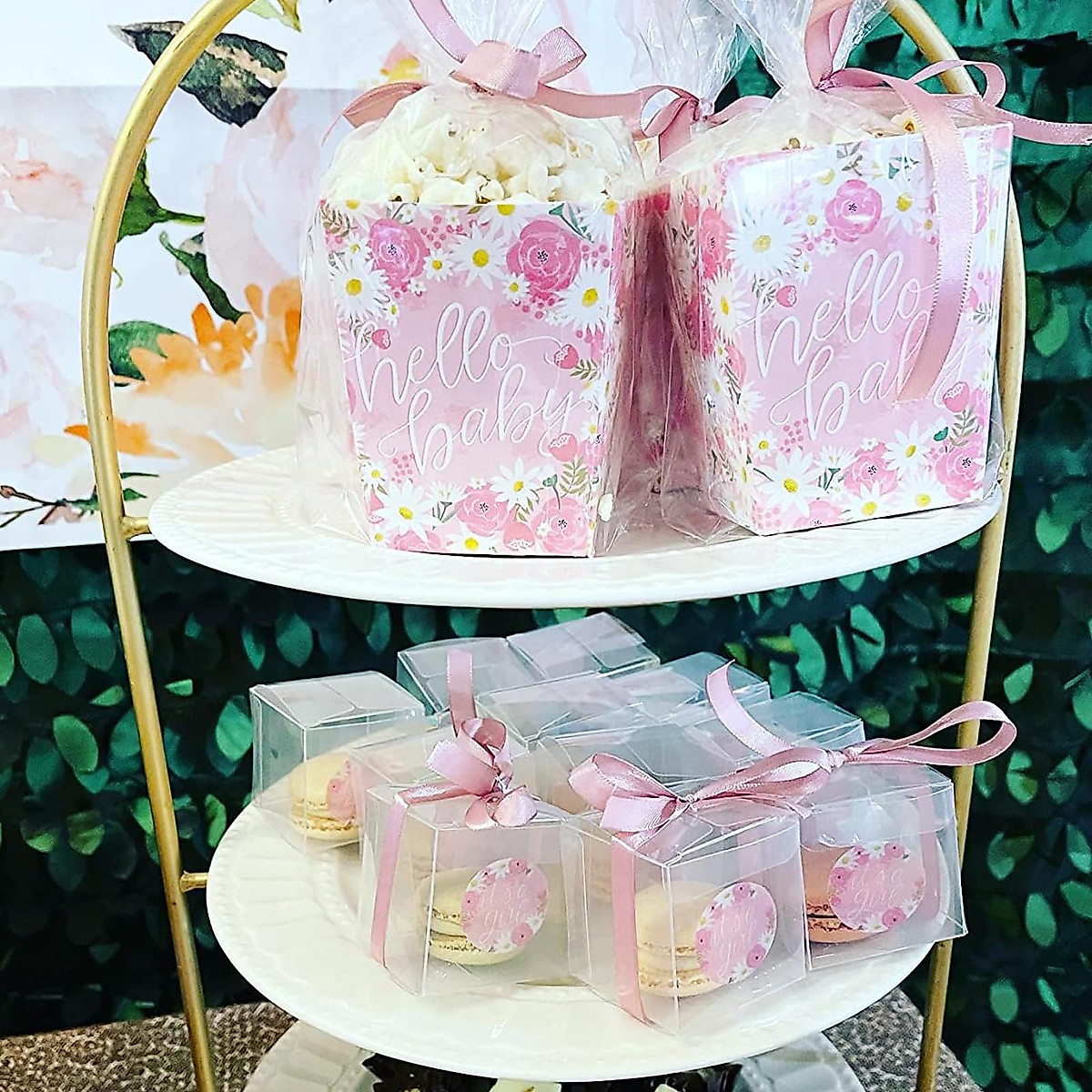 HOZEON 150 PCS Clear Favor Boxes 2 x 2 x 2 inches, Clear Plastic Gift Boxes, Transparent Gift Box for Candy, Cookies, gift, Wedding, Birthday Party, Cupcakes, Thanksgiving, Christmas