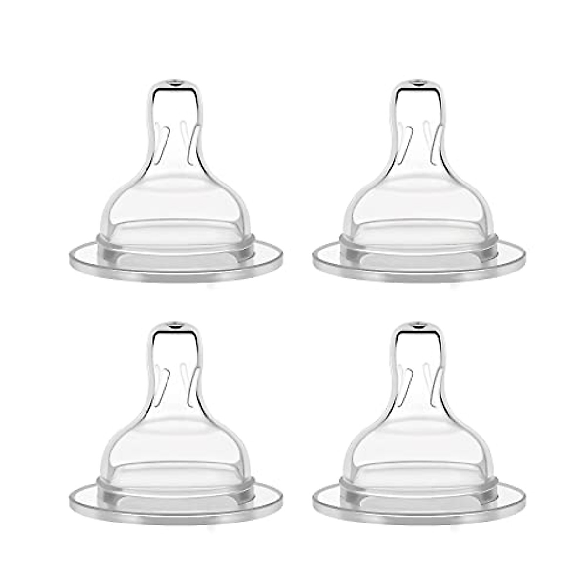 Maymom Silicone Nipple Slow Flow, 4pc; Compatible with Spectra/Motif Luna/Maymom Widemouth Bottles