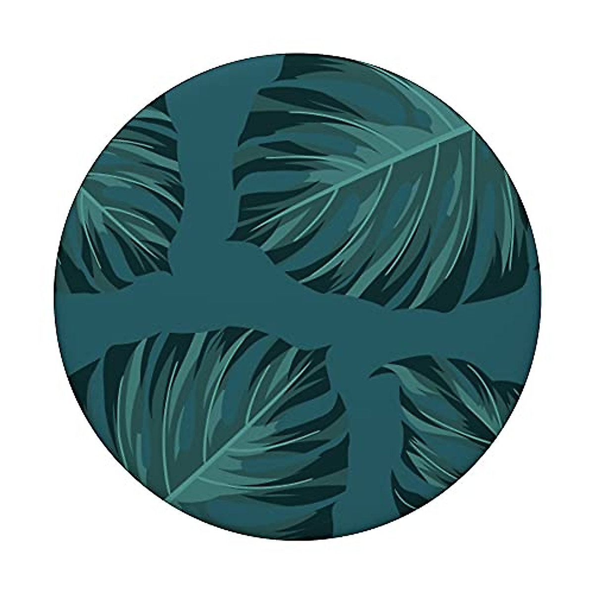 Tropical Botanical Monstera Leaves Summer Pattern - Green PopSockets PopGrip: Swappable Grip for Phones & Tablets