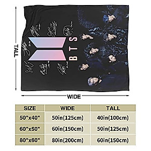 Fleiyd Kpop Fan Kpop Dynamite Throw Blanket Ultra Soft Flannel Blankets Home Furnishing Blanket Sofa Blanket 50 inches X40 inches