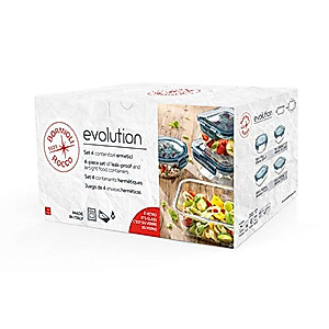 Bormioli Rocco Evolution Slate Grey Glass 8 Piece Storage Set