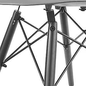 Albert Plastic Moulded Seat Dining Chair Set of 2 (Gray)