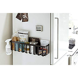 YAMAZAKI home 4247 Kitchen Storage Basket-Utensil Wall Organizer, Magnetic Holder, One Size, Black