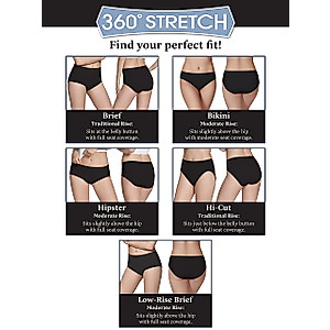 Fruit of the Loom Women's No Show Seamless Underwear, Amazing Stretch & No Panty Lines, Available in Plus Size, Nylon-Bikini-8 Pack-Assorted Neutrals, 7