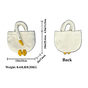XACKWUERO Women Cute Plush Goose Bag Funny Novelty Goose Purse Tote Handbag Shoulder Shopper Bag (Portable)