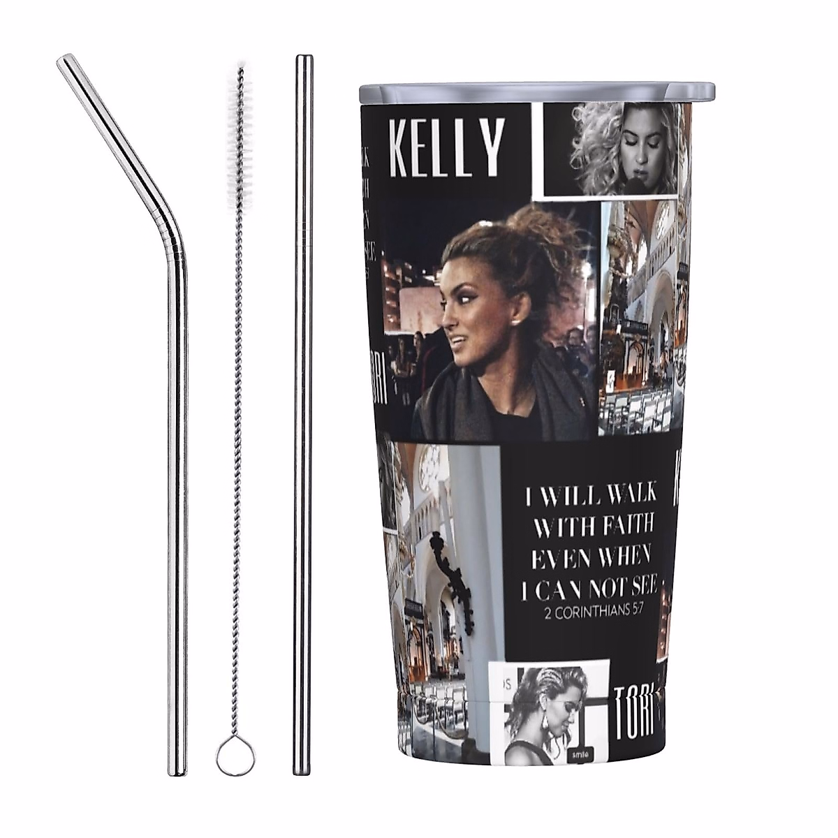 LIUOPWAS Tori Music Kelly Stainless Steel Insulated Cups Reusable Travel Coffee Mug Tumblers Cup With Lid and Straw 20 oz