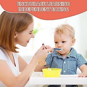 6-Piece Silicone Baby Feeding Spoons for First Stage Infant, Soft-Tip Easy on Gums I Training Spoon Self | Baby Utensils Feeding Supplies, Dishwasher Safe & Boil-proof