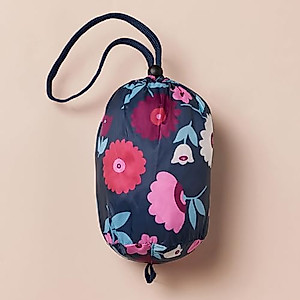 Amazon Essentials Girls' Lightweight Water-Resistant Packable Hooded Puffer Jacket, Navy Floral, Large