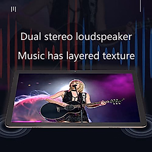 Rosvola 4G LTE Tablet, 8GB 128GB Fast Charge Support 10.1 Inch Tablet AU Plug 100-240V 1920x1200 Resolution for Android 11.0 for Reading (Gold)