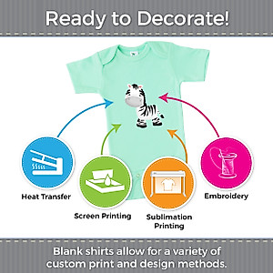 Laughing Giraffe Baby Blank Short Sleeve Unisex One Piece Bodysuit (3-6 Months, Black)