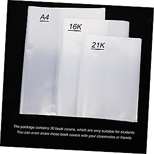 STOBOK 90 pcs Kids Covers Students Books Small Transparent Supplies Office Sleeves Exercise Protector School Installation Student Clear Thick for Practical Book