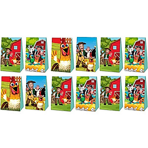 OU GUAN La Granja De Zenón Birthday party Gift Bags La Granja De Zenón Theme Party Supplies (Pack of 18)