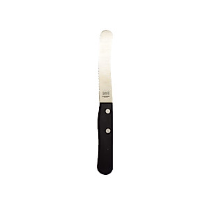 The Kosher Cook Black Spreading Knife - 4.5” Serrated Spreading Kitchen Knife - Color Coded Kitchen Tools