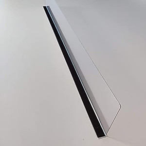 Sightline Display Magnetic Shelf Dividers - 25 Pack - Shelf Retainer with Magnetic Base - Clear, Thin, Flexible Plastic 15"L x 3"H x 0.5"W x 0.020” Shelf Dividers for Stores, Cabinet Gondola Dividers