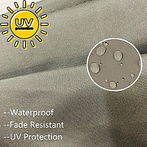 Lmeison Patio Chair Cushions, Outdoor Seat Cushion 24 x 24 Patio Furniture Cushions Set of 2 Patio Seat Cushions with Memory Foam Waterproof Deep Seat Cushion for Chair, Sofa, and Couch, Camel