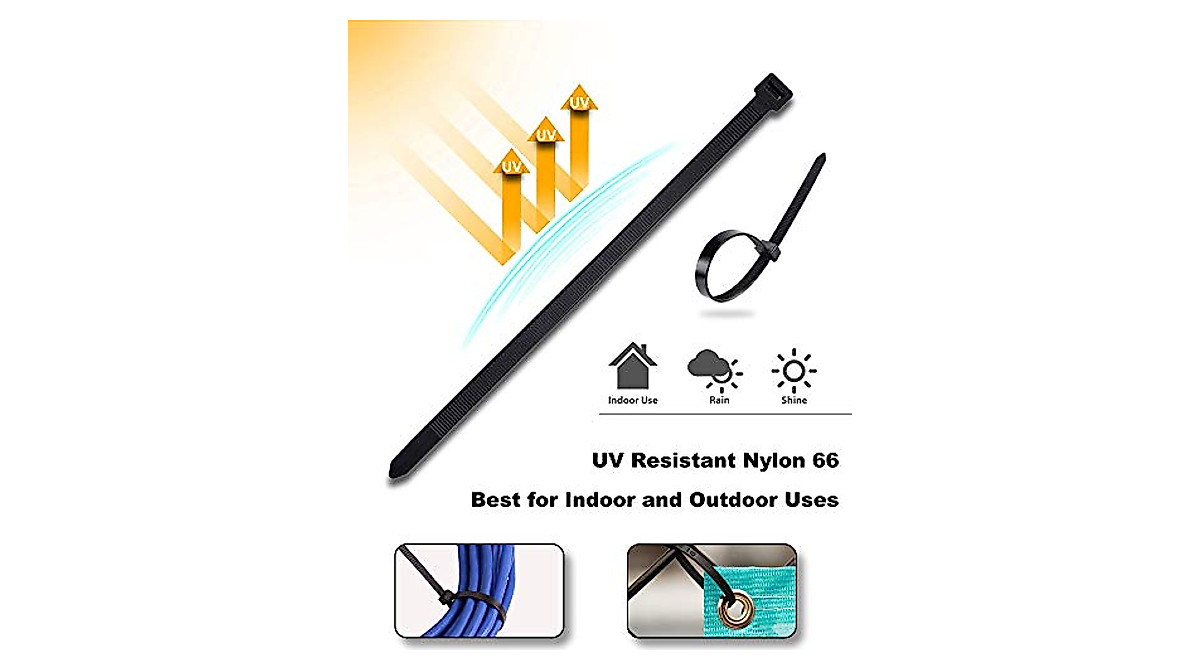 200lbs Heavy Duty Zip Ties - Strong & UV Resistant
