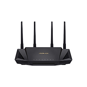 ASUS WiFi 6 Router (RT-AX3000) - Dual Band Gigabit Wireless Internet Router, Gaming & Streaming, AiMesh Compatible, Included Lifetime Internet Security, Parental Control, MU-MIMO, OFDMA