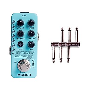 MOOER E7 Synth Pedal Trumpet, Organ, Sea wave, Weeyo, Saw wave, 8bits, EDM, Pad with individual Arpeggiator